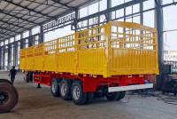 China 8 Tons High Hurdle Semi-Trailer for Cattle Fence and Side Wall Livestock Transport for sale