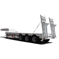 China 3 Year After-sales Service Low Bed Truck Trailer Gooseneck Lowboy Flatbed Semi Trailer for sale