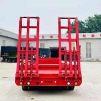 China 3 Year After-sales Service Low Bed Truck Trailer Gooseneck Lowboy Flatbed Semi Trailer for sale