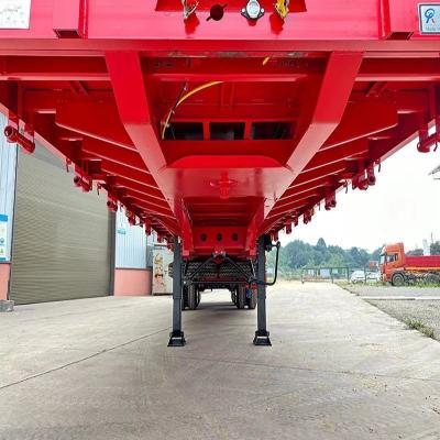 China 2240mm Tread Heavy Duty Lowbed Semi Trailer 3 Axle 4 Axles 18 Meter 40FT 40ton 60ton for sale