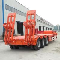 China 2240mm Tread Heavy Duty Lowbed Semi Trailer 3 Axle 4 Axles 18 Meter 40FT 40ton 60ton for sale