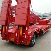 China 14 Tires and 2.3 Axles Low Bed Flatbed Trailer Lhy940d for Heavy Machinery Transport for sale
