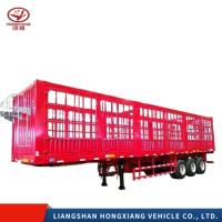 China Semi-Trailer for Stake Animal Livestock Transport Cargo Fence and Truck Trailers for sale