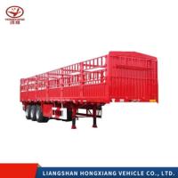 China Semi-Trailer for Stake Animal Livestock Transport Cargo Fence and Truck Trailers for sale