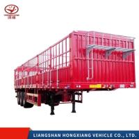 China 40 Feet 60 Tons Highwall Fence Trailers for Livestock Box Grade Light Duty 2 Axles for sale