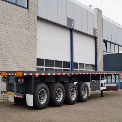 China 60-80-100 Tons Gooseneck Lowboy 4 Four Axles Low Bed Lowbed Truck Trailer Manufacture for sale