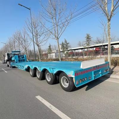 China 12r22.5 Tires Truck Trailers Skeleton Low Bed Dump Semi-Trailer for Heavy Equipment for sale