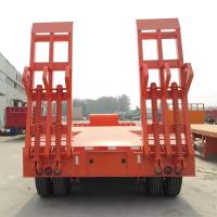 China 12r22.5 Tires Truck Trailers Skeleton Low Bed Dump Semi-Trailer for Heavy Equipment for sale
