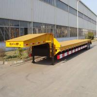 China 12r22.5 Tires Truck Trailers Skeleton Low Bed Dump Semi-Trailer for Heavy Equipment for sale