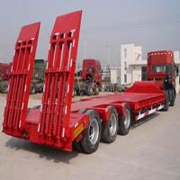 China 12r22.5 Tires Truck Trailers Skeleton Low Bed Dump Semi-Trailer for Heavy Equipment for sale