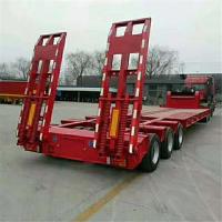 China 12r22.5 Tires Truck Trailers Skeleton Low Bed Dump Semi-Trailer for Heavy Equipment for sale