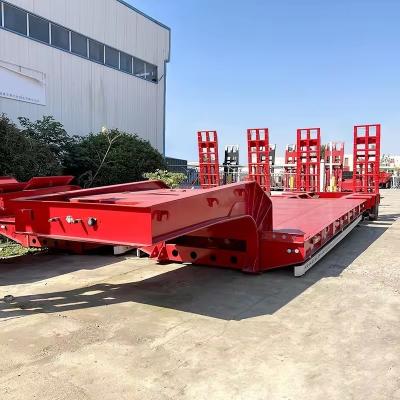China Detachable Gooseneck Drop Deck Low Bed Semi Trailer for Heavy Equipment and Transport for sale