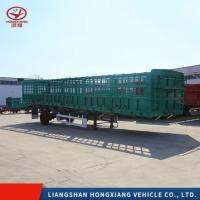China Customization 3 Axles Side Wall Trailer 100ton Livestock Stake Fence Cargo Semi Trailer for sale