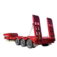 China Suppliers 2 Axles Flatbed Truck Low Bed Car Dolly Trailer with Brakes Load 50 Tbelow for sale