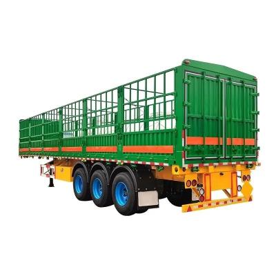 China 3 Axle 60ton Cargo Side Wall Fence Semi-Trailer Made in Truck Trailers Semi-Trailer for sale
