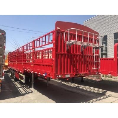 China Cross Arm Type 60ton Steel Cargo Side Wall Fence Semi-Trailer for Safe Transportation for sale