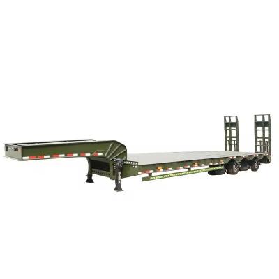 China Heavy Duty 80 100 120 150 Tons Loader Semi-Trailer 7 Axles 8 Axles Lowboy Semi-Trailer for sale