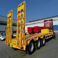China 3 Axle 4 Axle Low Bed Trailer Lowboy Semi Truck Trailer for Heavy Duty Equipment Transport for sale