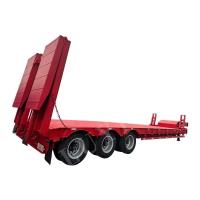 China 2 3 4 Axle Low Bed Low Boy Heavy Duty Truck Trailer No ABS Anti-lock Braking System for sale