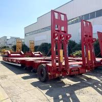 China 2 3 4 Axle Low Bed Low Boy Heavy Duty Truck Trailer No ABS Anti-lock Braking System for sale