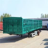 China 3 Axles 40 Tons Fence Trailer Cargo Transport Side Wall Truck Semi Trailer for Van-type for sale