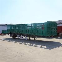 China 3 Axles 40 Tons Fence Trailer Cargo Transport Side Wall Truck Semi Trailer for Van-type for sale