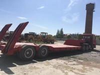 China 3-Axle 10m-15m Low Bed Trailer Heavy Tractor Flatbed Semi Trailer for Heavy Equipment for sale