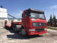 China 2.3 Axle Gooseneck Used Lowboy Low Bed Trailer without ABS Anti-lock Braking System for sale