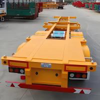 China 4 Pairs and 2 Singles Straight Plate Type 40FT Low Bed Lowboy Container Semi Trailer for sale