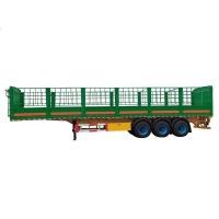 China 3 Axle Semi Trailer Steel Side Wall Fence with Dropside Cargo Transport Board Panels for sale
