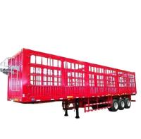 China Steel 40ton 60ton Side Wall Semitrailer Fence Cargo Container Trailer 2023 Model 3 Axle for sale