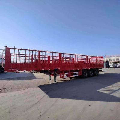 China 3 Axis Straight Beam Pile Semi-Trailer Cargo Transport High Hurdle Semi-Trailer for Loads for sale