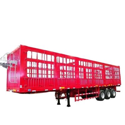 China 5.8 Tons and 8.12.16 Tires High Fence Semi Trailer for Heavy Duty Transport for sale