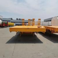 China Truck Trailer Flatbed Trailer 3 Axles Container Carrier Truck 60tons 13m Tire 12r22.5 for sale