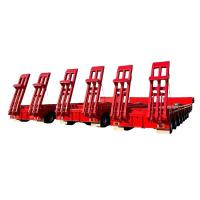 China Tire Number 12 Extendable 3 Axle Low Bed Trailer Dual Hydraulic Lowbed Semi Truck Trailer for sale