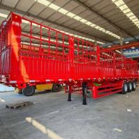 China Light Duty Cattle/Horse/Sheep Transport 3axles Semi Trailer with Pile and Fence Steel for sale