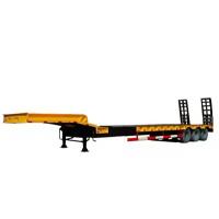 China 20FT 40FT Flatbed Container Chassis 3 Axe 4 Axe Flat Bed Semi Trailer with 12R22.5 Tire for sale