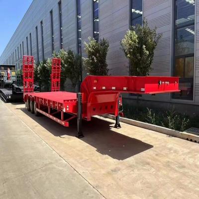 China 2.3 Axle Flatbed Container Excavator Transport Semi Trailer Trucks with Customization for sale