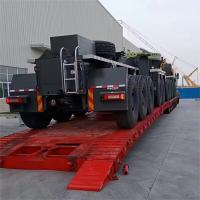 China Durable 13t Axle Low Center of Gravity Bed Trailer for Heavy Equipment Transportation for sale
