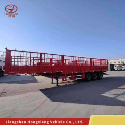 China Fence Side Wall Pile High Fence Semi-Trailer with Tread 1820mm for sale