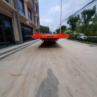 China Mac Pherson Suspension 80t Container Chassis Loader Low Boy Trailer for Heavy Hauling for sale