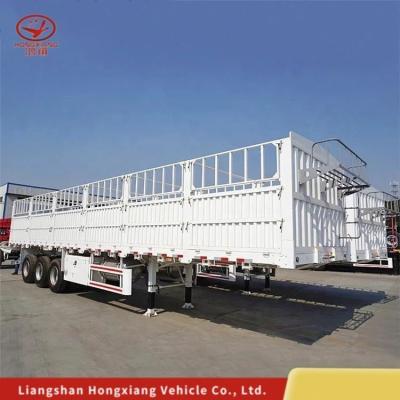 China Store House Bar Semi Trailer with 3-Axle Van-Type High Sidewall Fence Stake Transport for sale