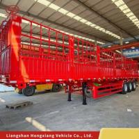 China Store House Bar Semi Trailer with 3-Axle Van-Type High Sidewall Fence Stake Transport for sale