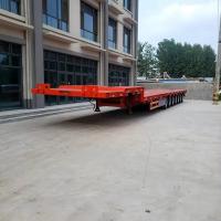 China 3 Axles 60t Lowboy Trailer Tread 2240mm Landing Leg Manual for Semi-Trailer Transport for sale