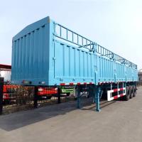 China 3 Axle 60 Ton Stake Fence Cargo Storehouse Semi-Trailer with ABS Anti-lock Braking System for sale