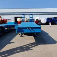 China Gooseneck Excavator Transport Semi Trailer with 28t Landing Leg on Flatbed Container for sale