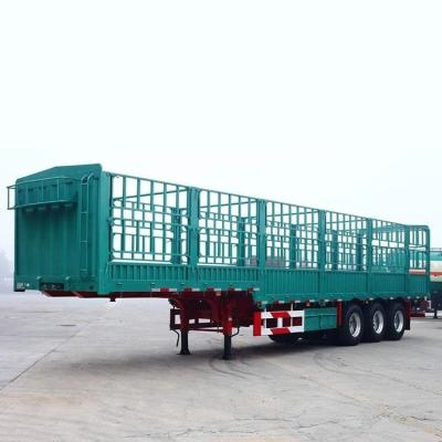 China 3 Axles Storehouse Bar Semi-Trailer Livestock Transportation with Light Duty Grade for sale