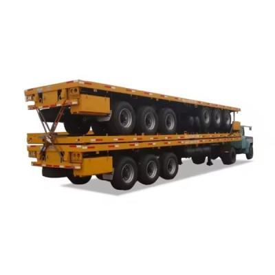 China Mechanical Suspension Lowbed Semi Trailer for Heavy Duty Excavator Transportation for sale