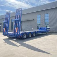 China Mechanical Suspension Lowbed Semi Trailer for Heavy Duty Excavator Transportation for sale