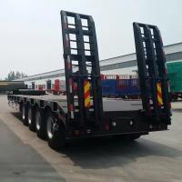 China 3 Axle Low Bed Semi Trailer for Heavy Duty Excavator Transport 13500X3000X1550 mm Size for sale